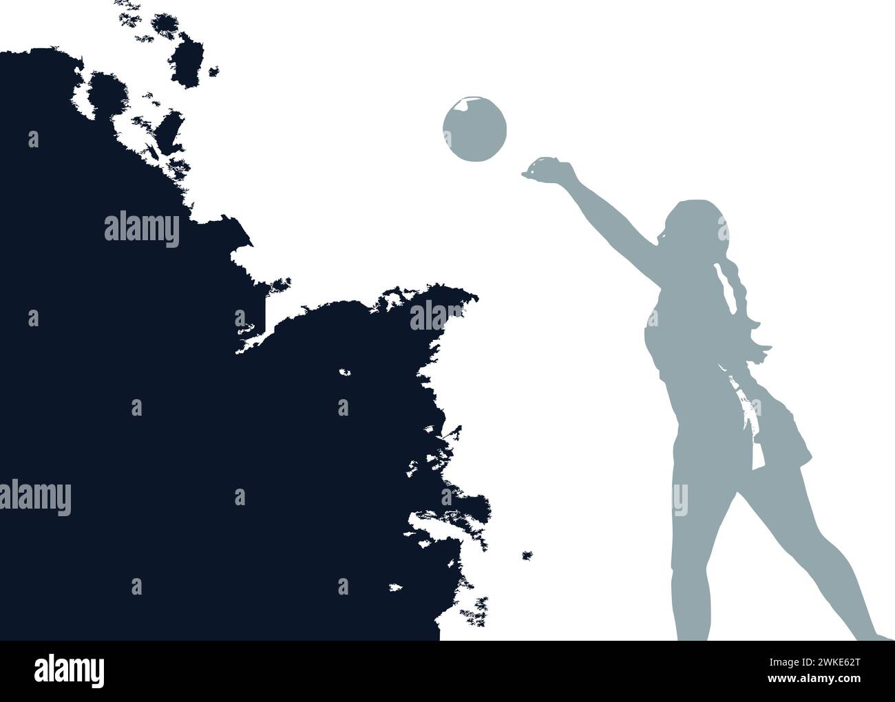 School netball team Stock Vector Images - Alamy