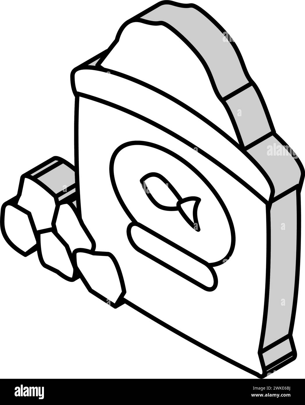 stones aquarium fish isometric icon vector illustration Stock Vector ...