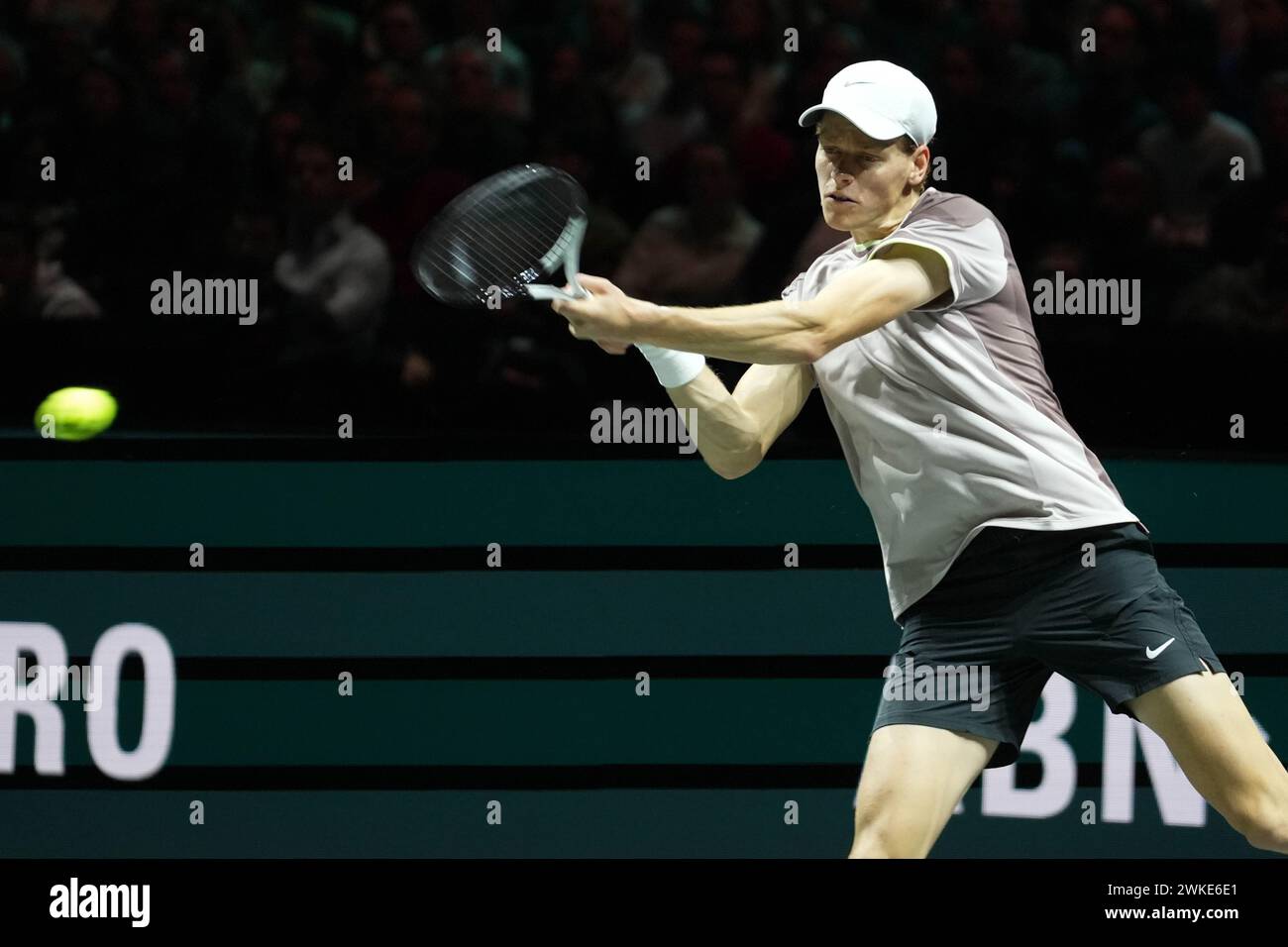 Jannik Sinner of Italy against Alex de Minaur of Australia, Final during the ABN Amro Open 2024 ...