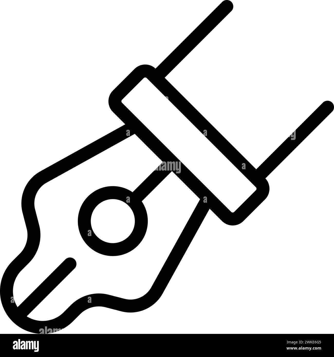 Ink dipper icon outline vector. Artwork writing instrument. Metallic ...