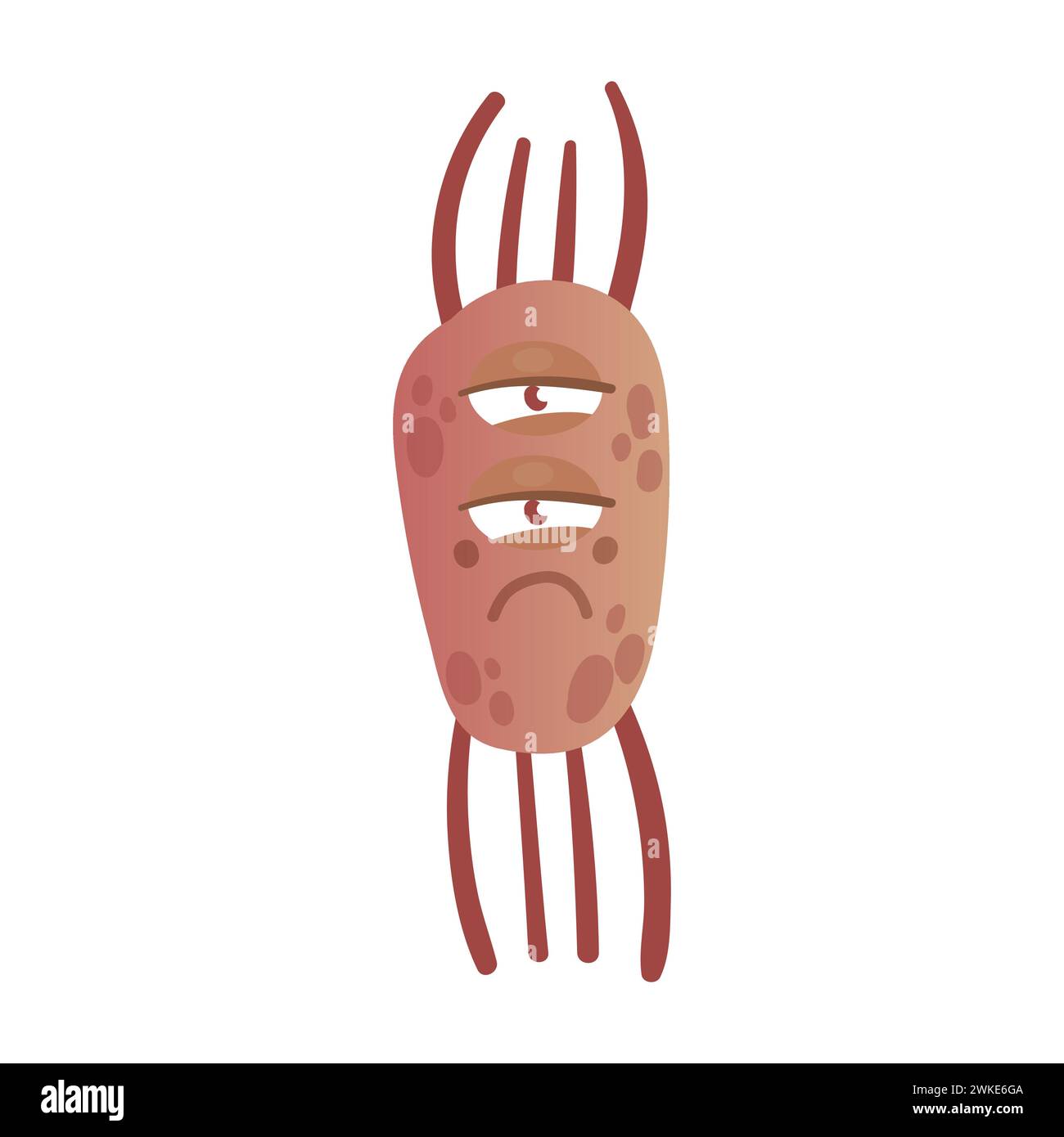 Cartoon comic germ disease microorganism, kawaii microbe pathogen ...
