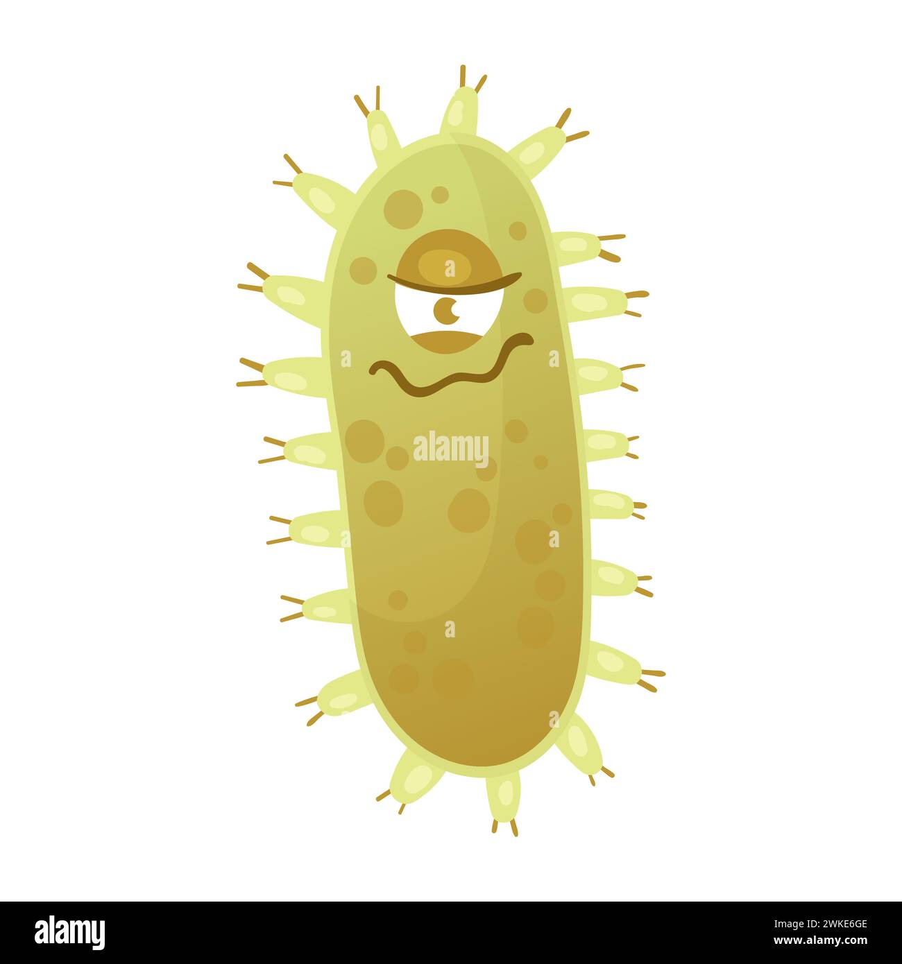 Cartoon comic germ disease microorganism, kawaii microbe pathogen ...