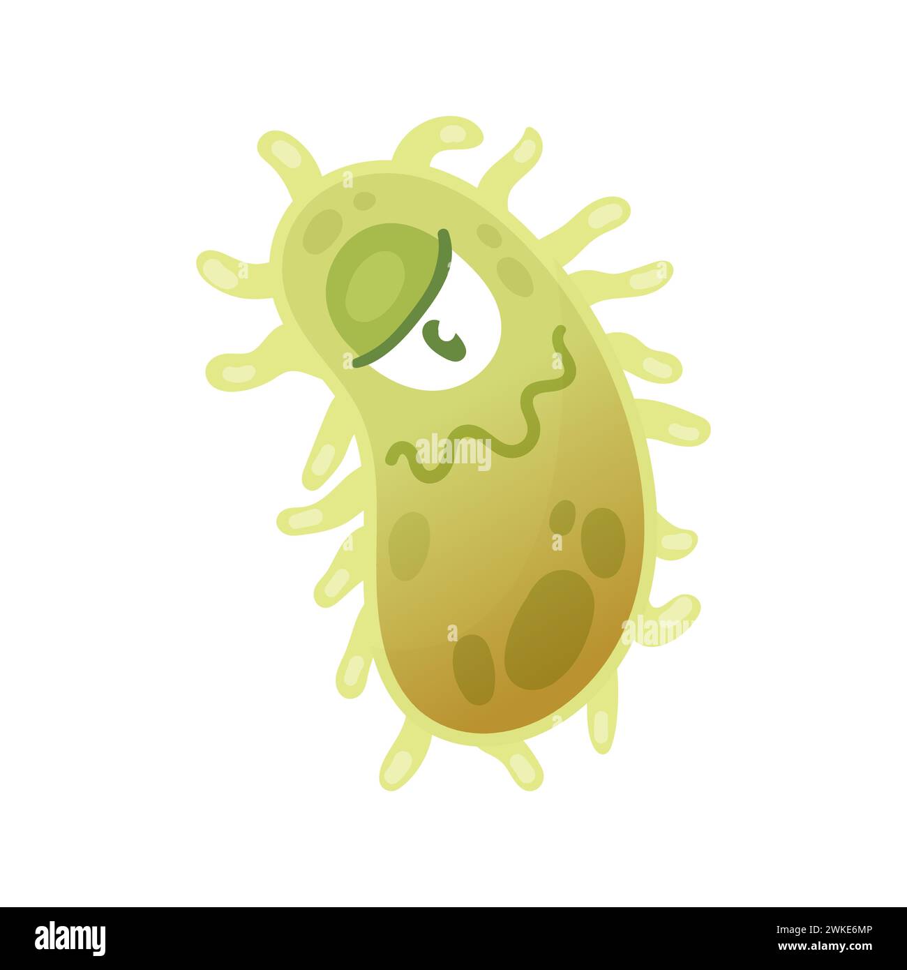 Cartoon comic germ disease microorganism, kawaii microbe pathogen ...