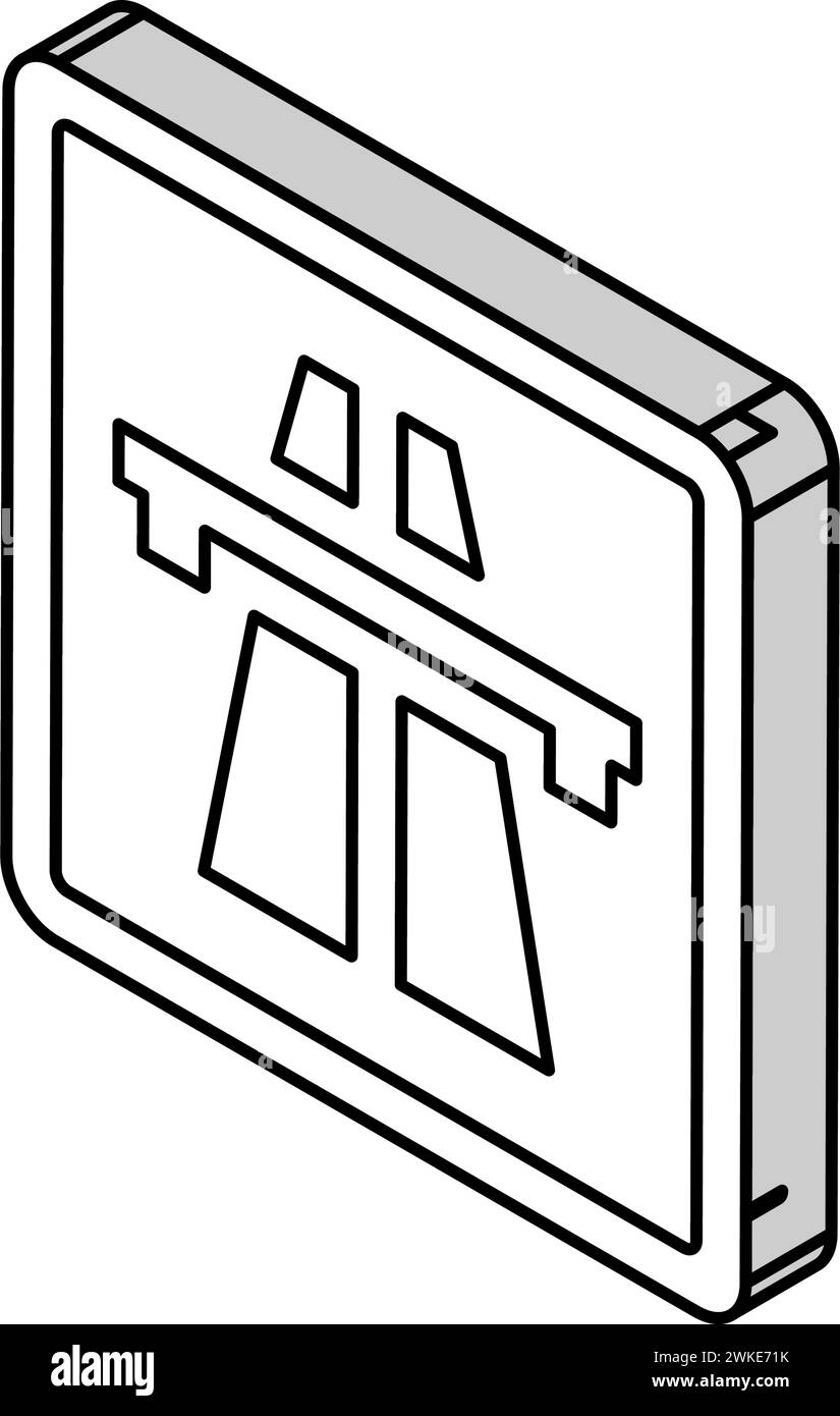 highway road sign isometric icon vector illustration Stock Vector Image ...
