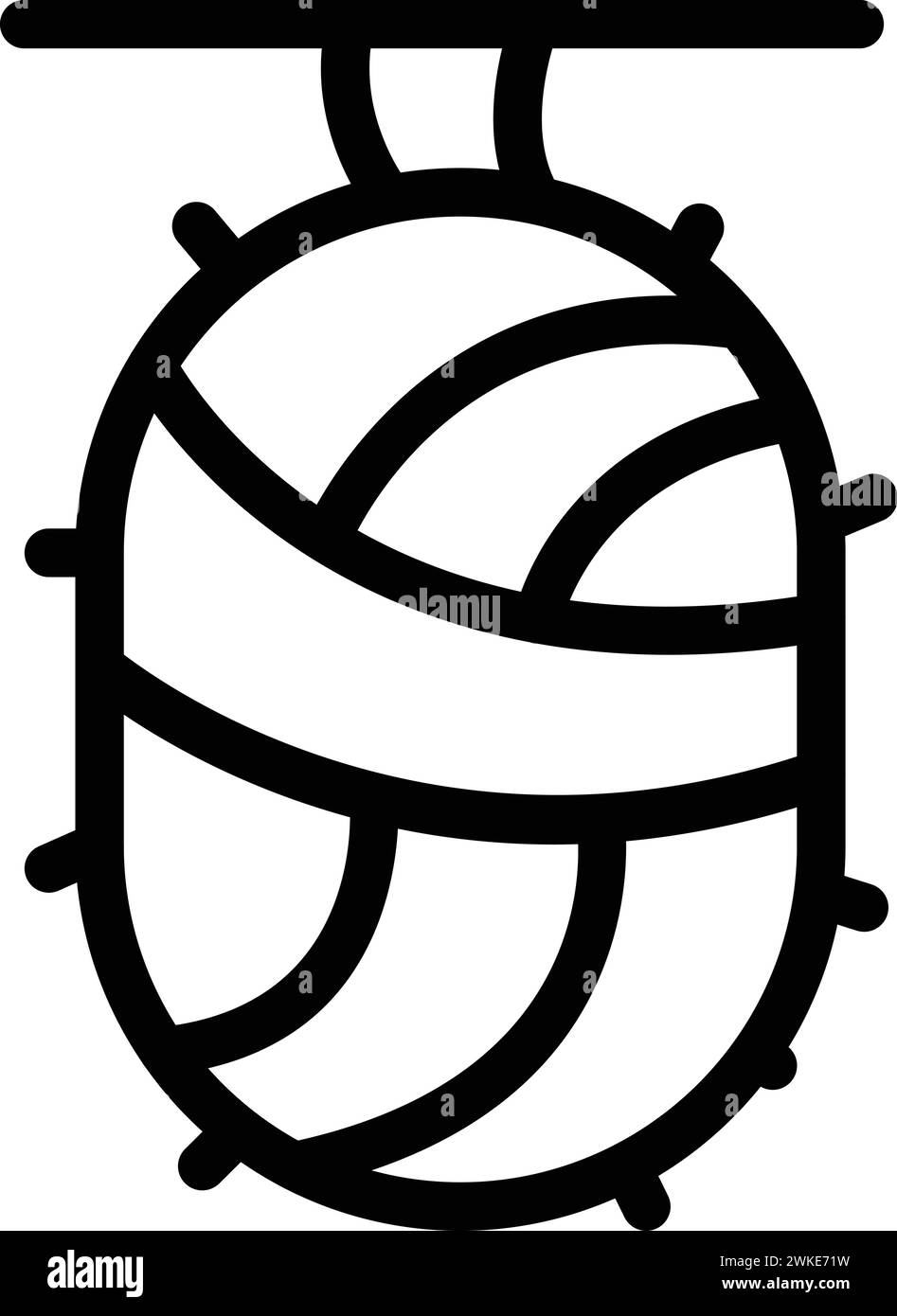Cocoon lifecycle icon outline vector. Biology larval maturation ...