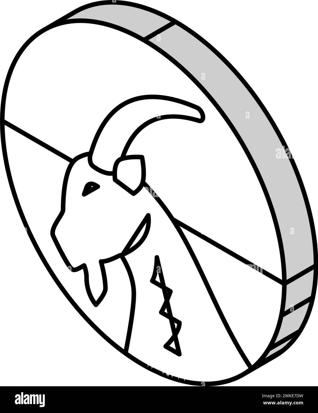 goat zodiac isometric icon vector illustration Stock Vector Image & Art ...