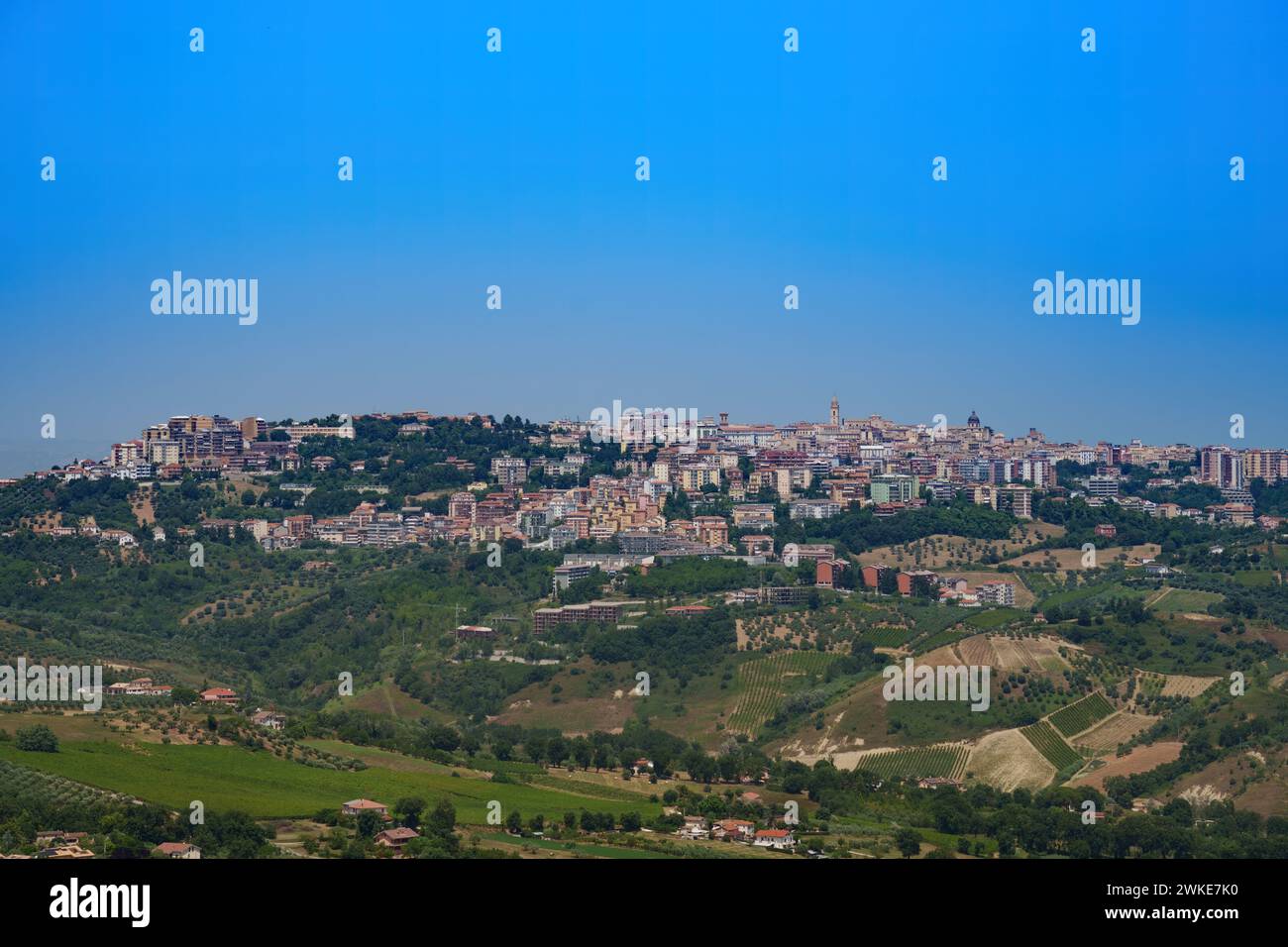 View of Bucchianico, historic town in Chieti province, Abruzzo, Italy ...