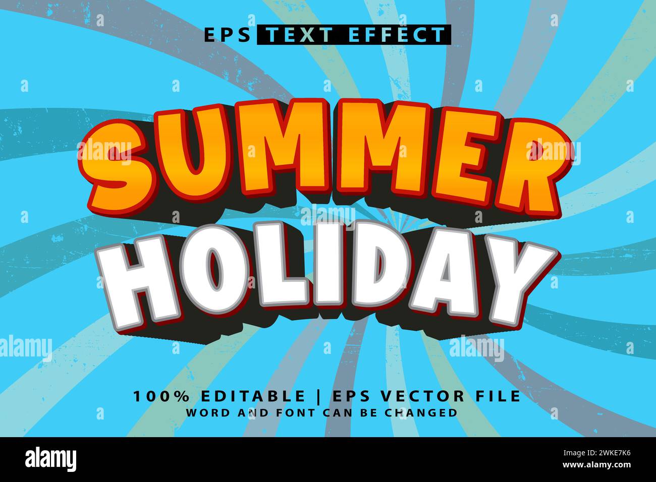 summer holidays editable text Stock Vector Image & Art - Alamy