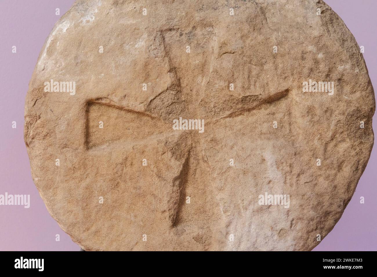 Reinavilla stele, discoidal stela with patted cross, early middle ages ...