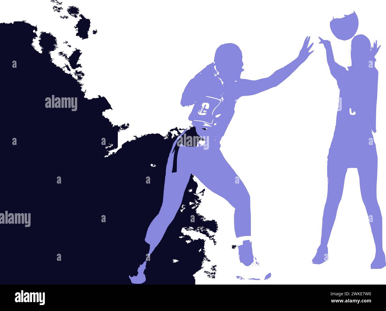 Capture the energy and elegance of netball with our dynamic royalty ...