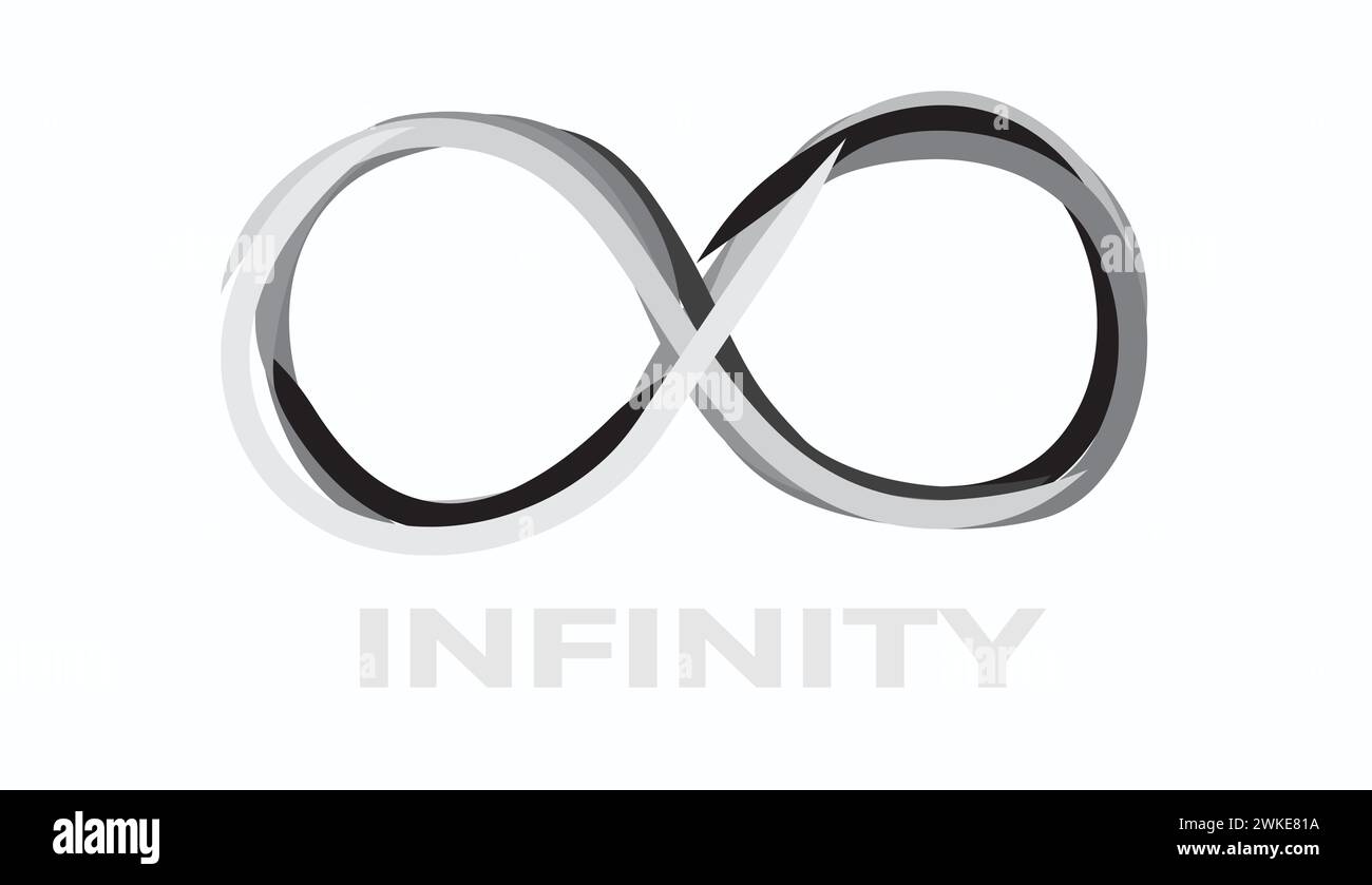 Sign infinity. Written with gray markers. Vector illustration Stock ...