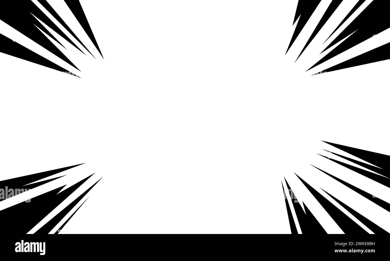 Speed line effect manga comic vector background element. cartoon illustration of radial ...