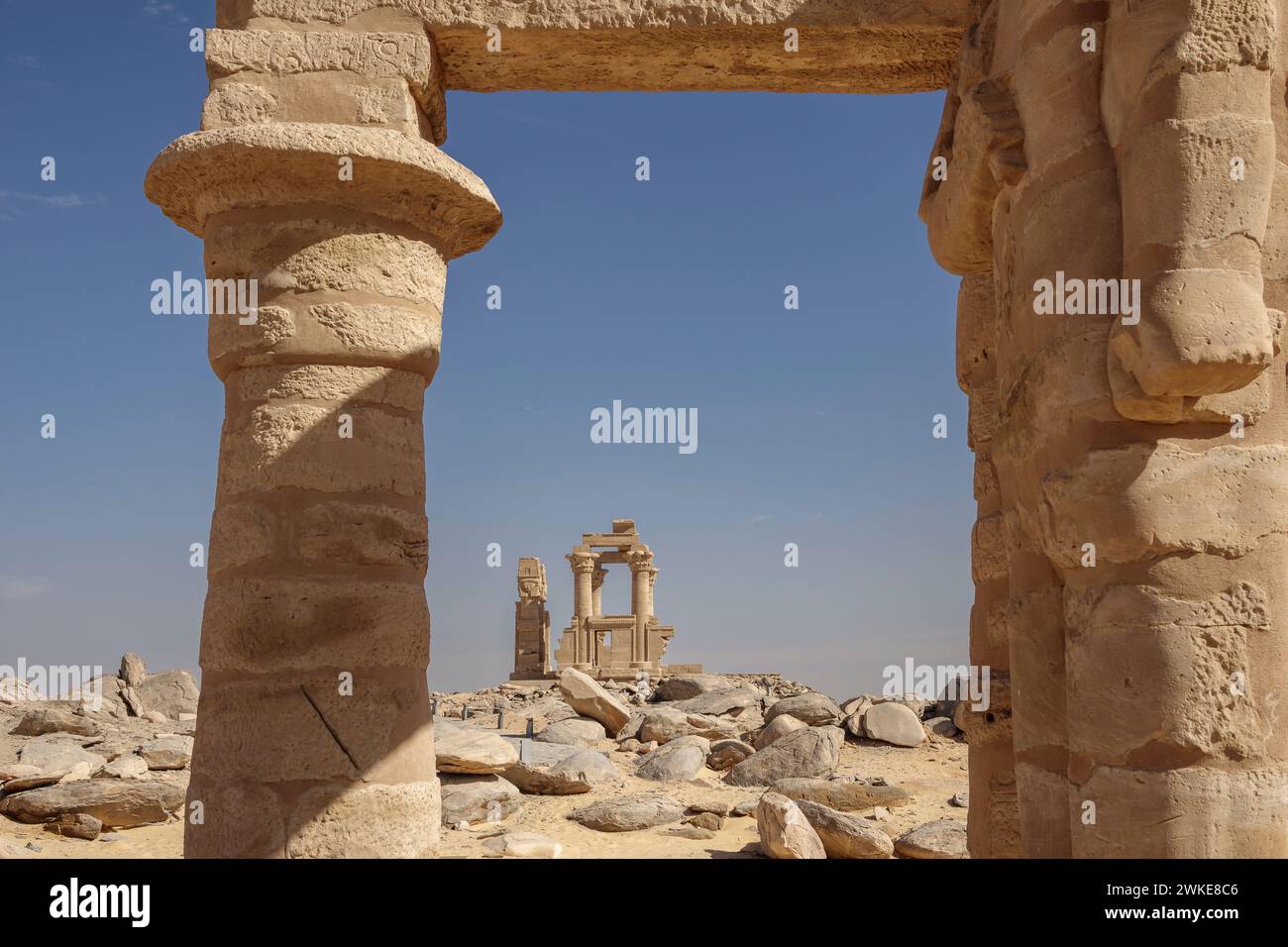 The Temple of Gerf Hussein on New Kalabsha Island, near Aswan, Egypt ...