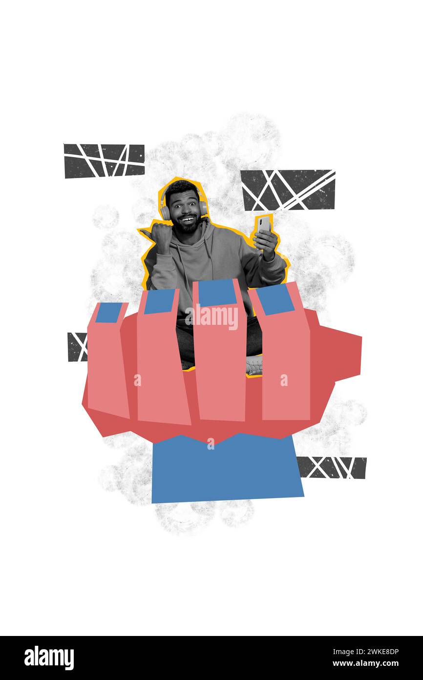 Listen audio millennial man Cut Out Stock Images & Pictures - Alamy