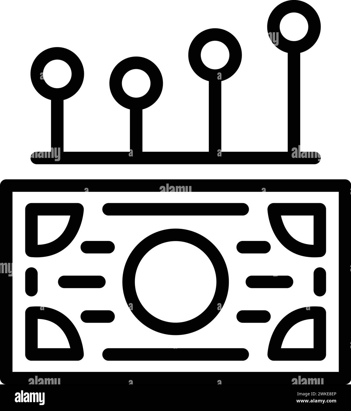 Economic collapse icon outline vector. Economy prices growth. Hunger ...