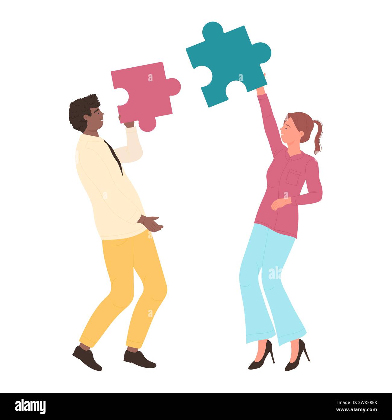 Teamwork puzzle ideas. Business jigsaw solutions, team action plan ...