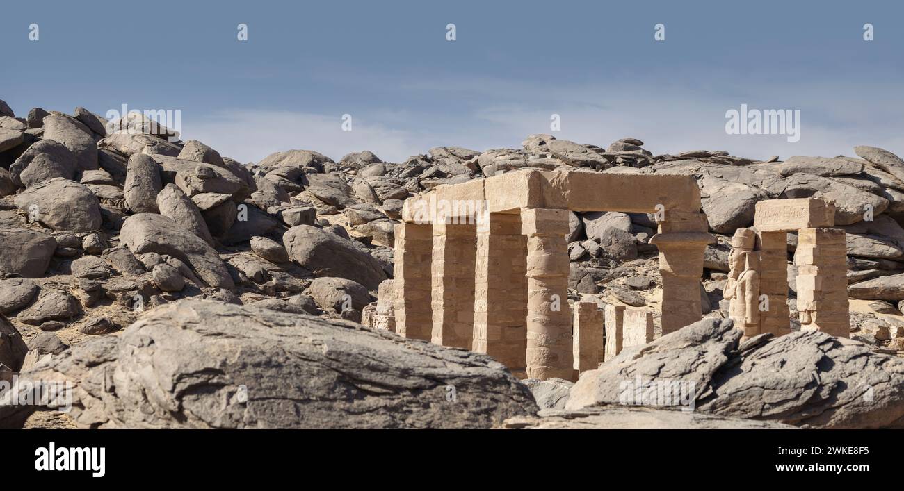 The Temple of Gerf Hussein on New Kalabsha Island, near Aswan, Egypt ...