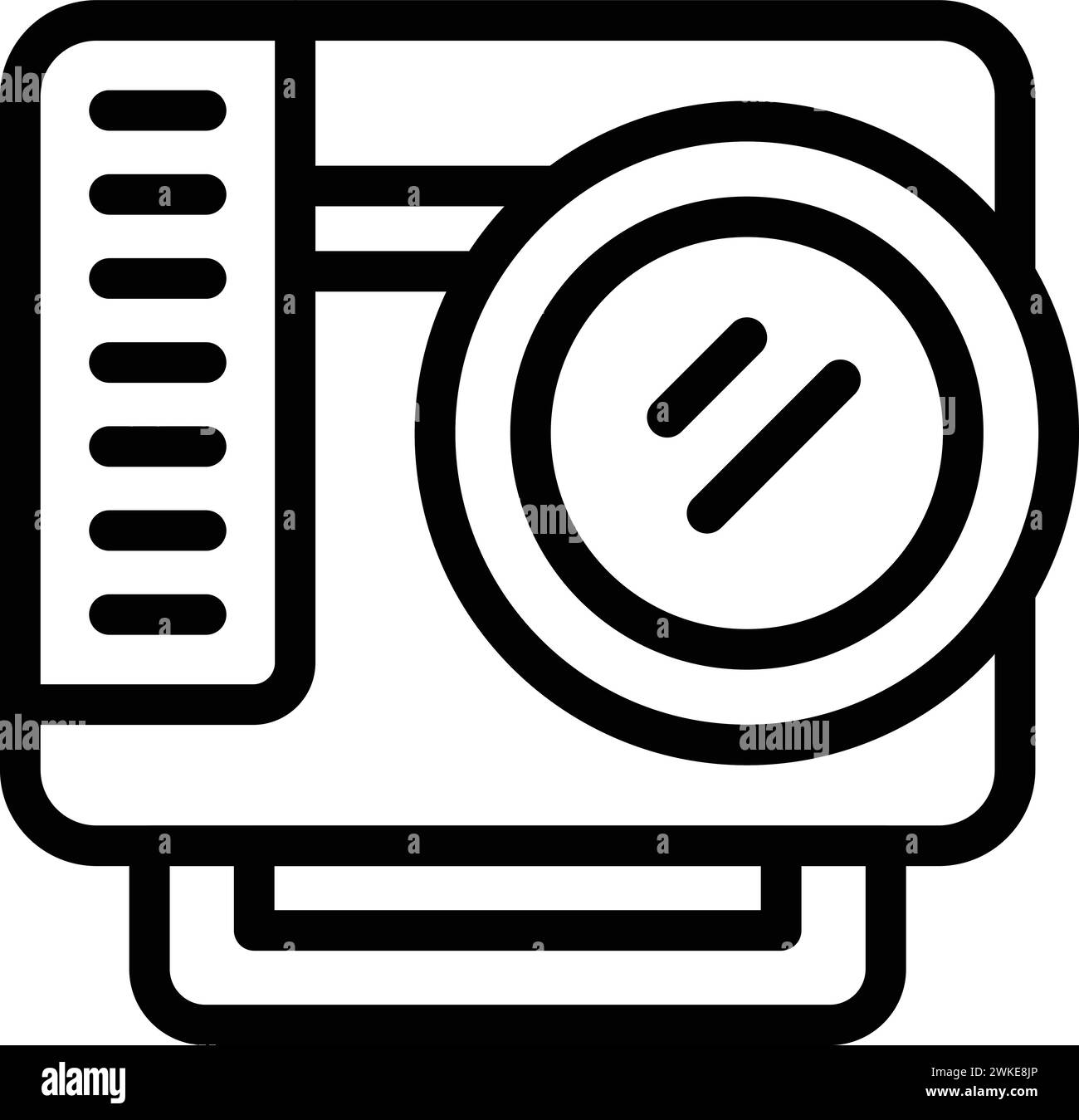 Outdoor camera icon outline vector. Adventure recording cam. Multimedia ...