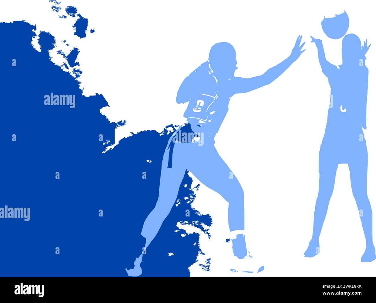 Capture the energy and elegance of netball with our dynamic royalty ...