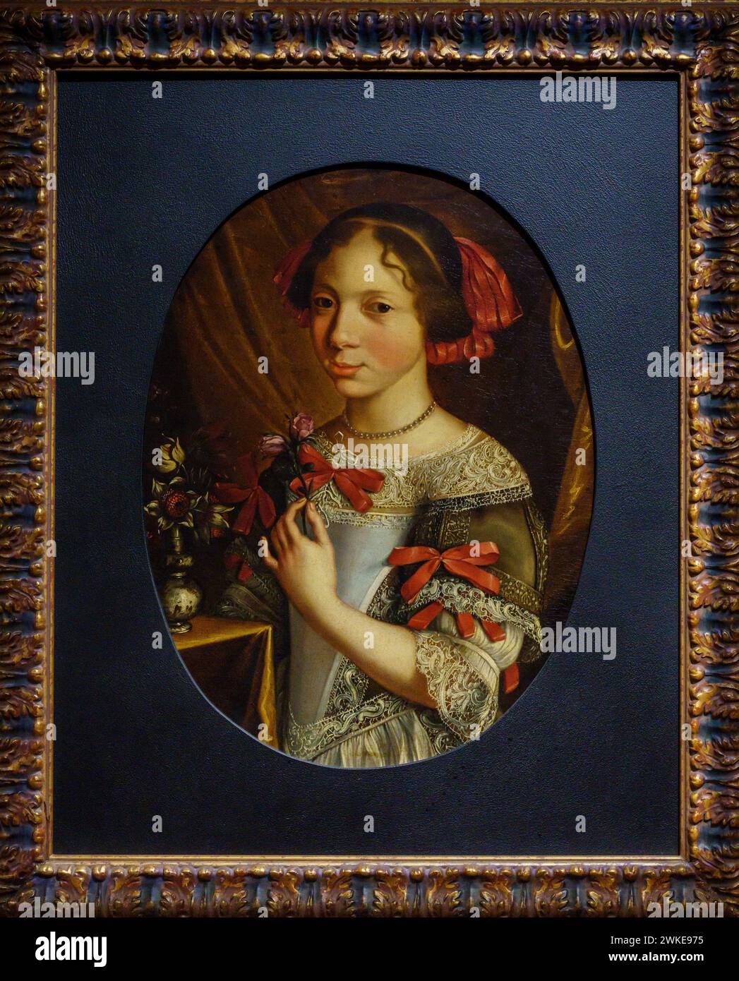 Girl with roses, Francesco Cittadini il Milanese, Nins, portraits of children s. XVI-XIX, Sa ...