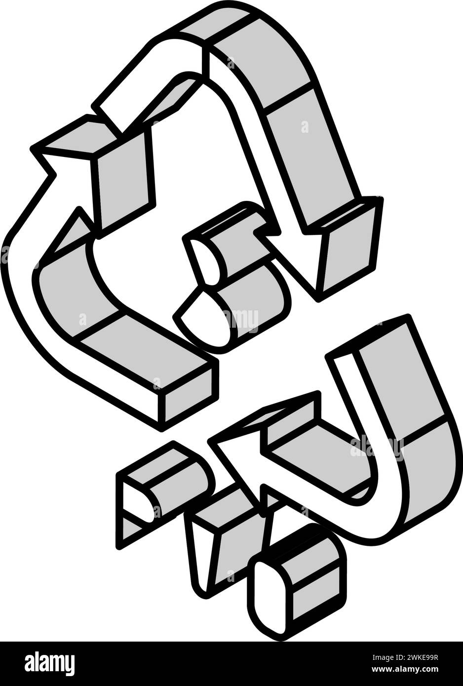 pvc recyclable plastic product isometric icon vector illustration Stock ...