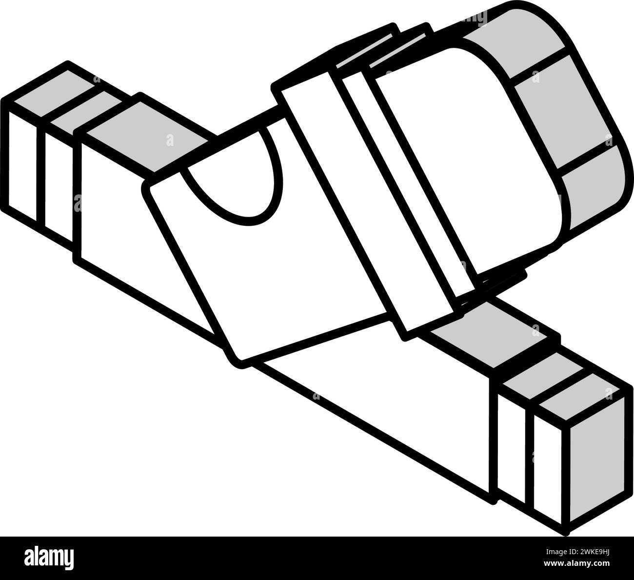 pressure regulator drip water irrigation isometric icon vector ...