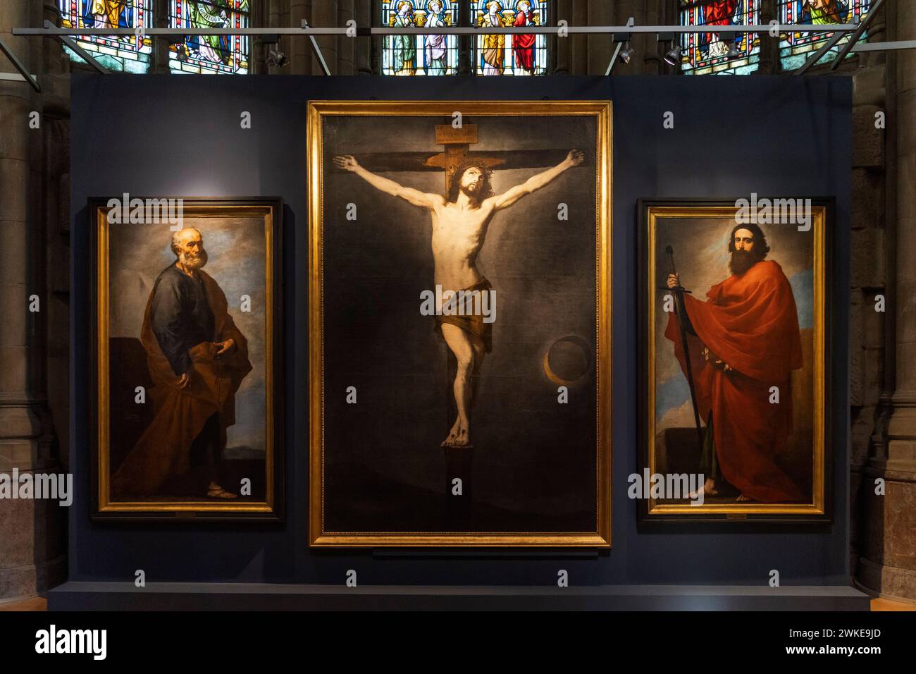 Saint Peter Christ crucified and Saint Paul, Jose de Ribera, 17th ...