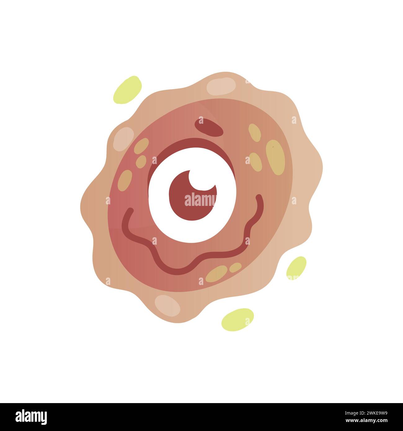 Cartoon comic germ disease microorganism, kawaii microbe pathogen ...