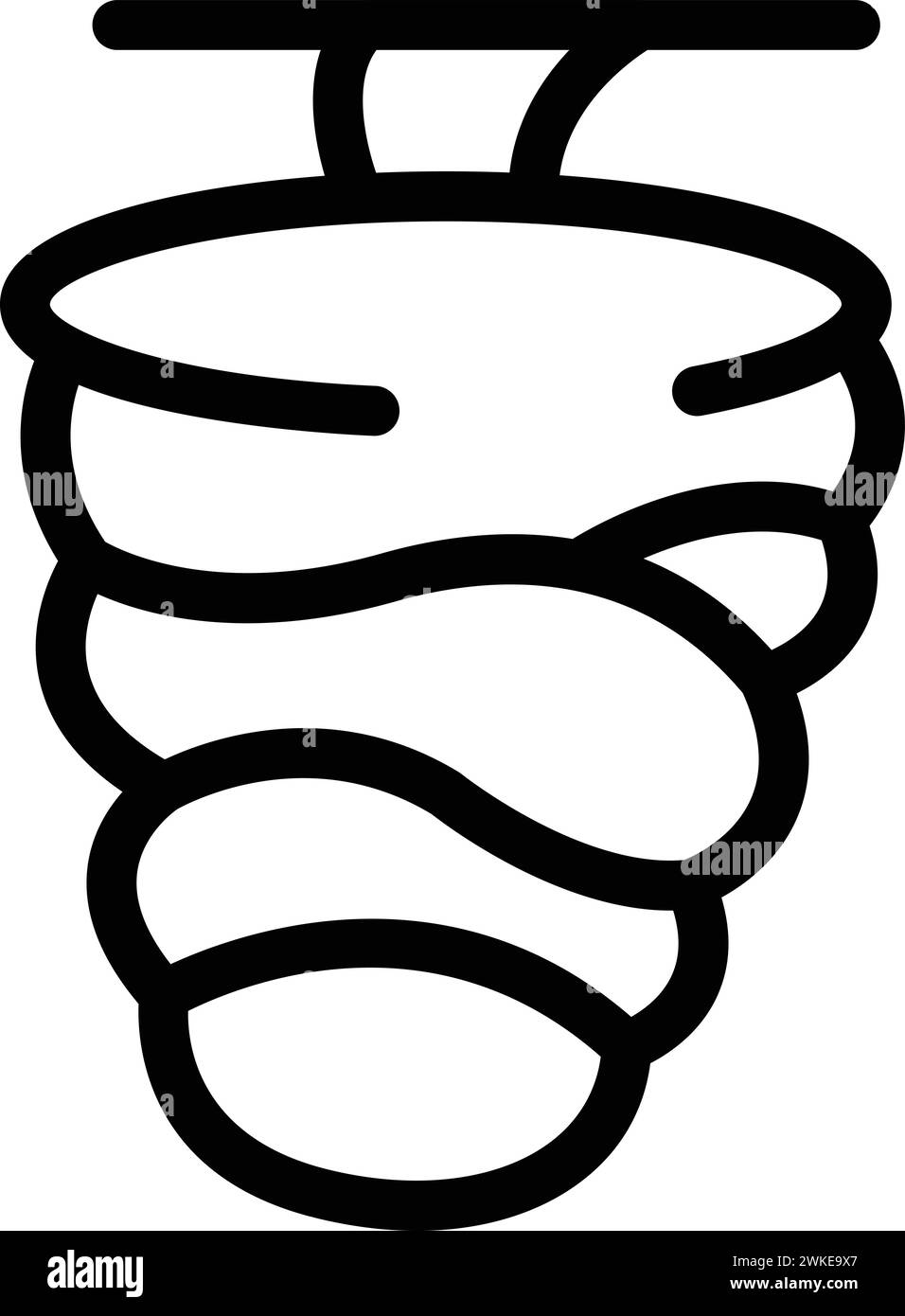 Metamorphosis cover icon outline vector. Larva cocooning stage. Insect ...