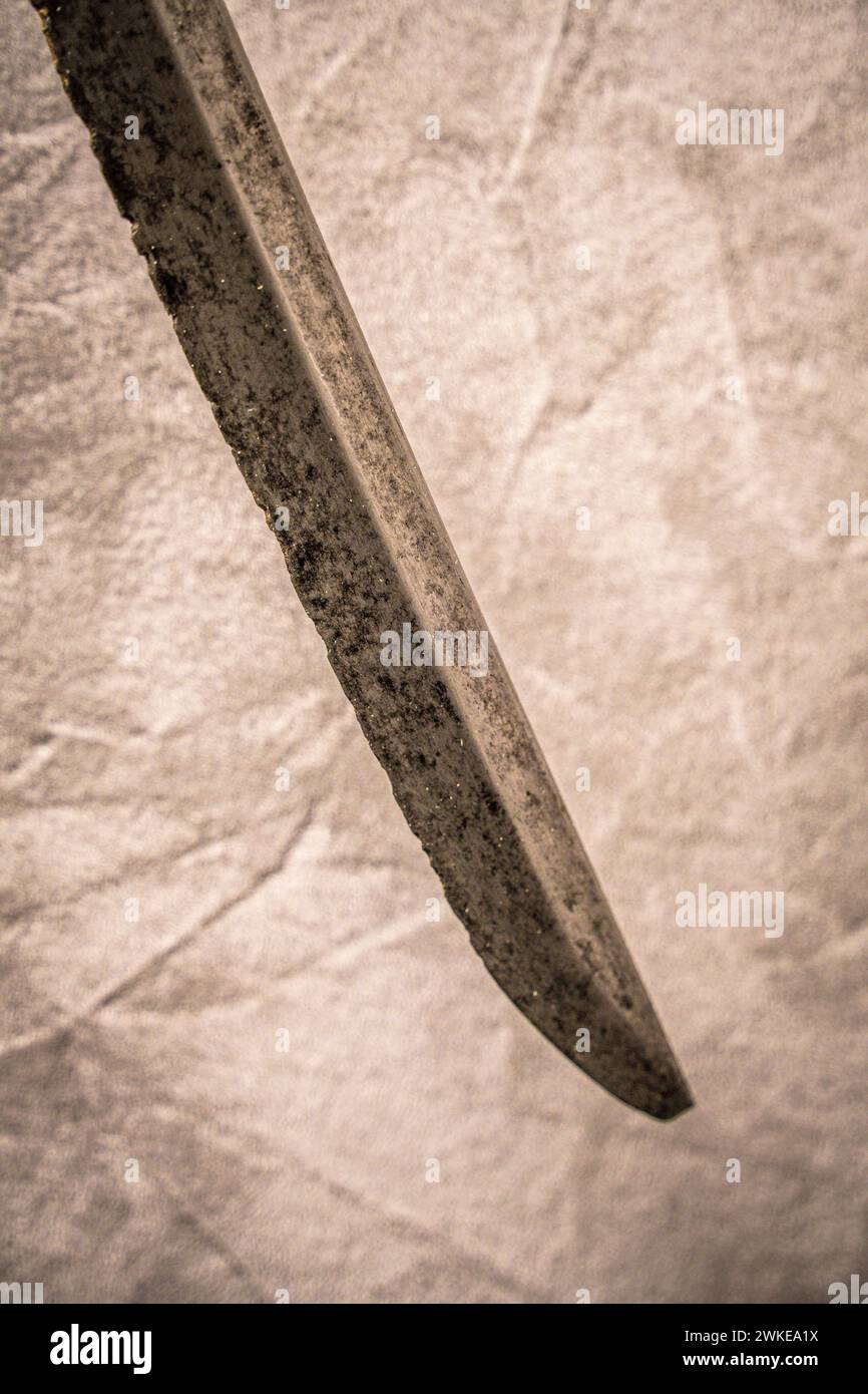 Japanese katana tip, 19th century, Álava Armory Museum, Vitoria, Basque ...