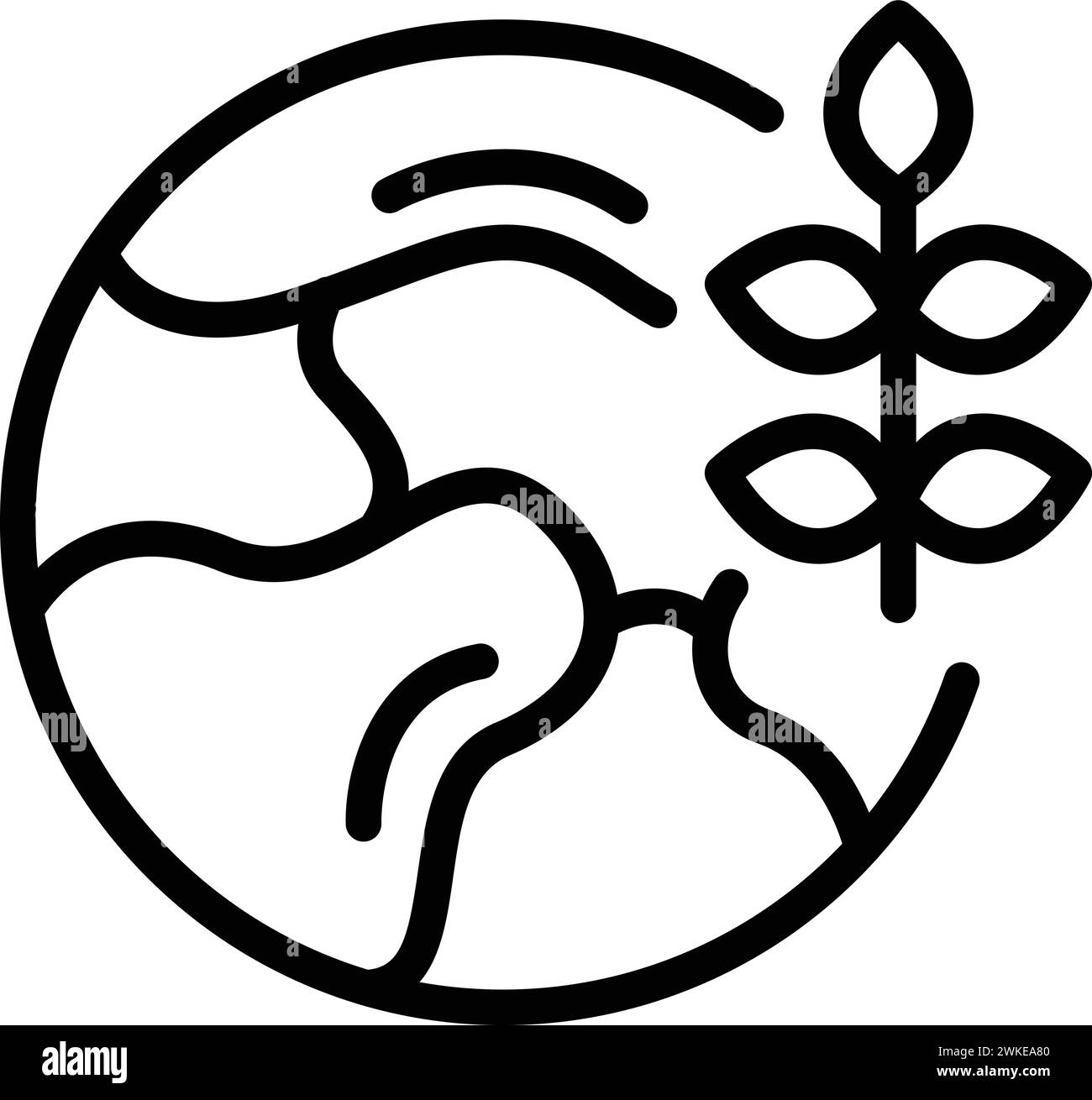 Worldwide famine icon outline vector. Global hunger problem. Food ...