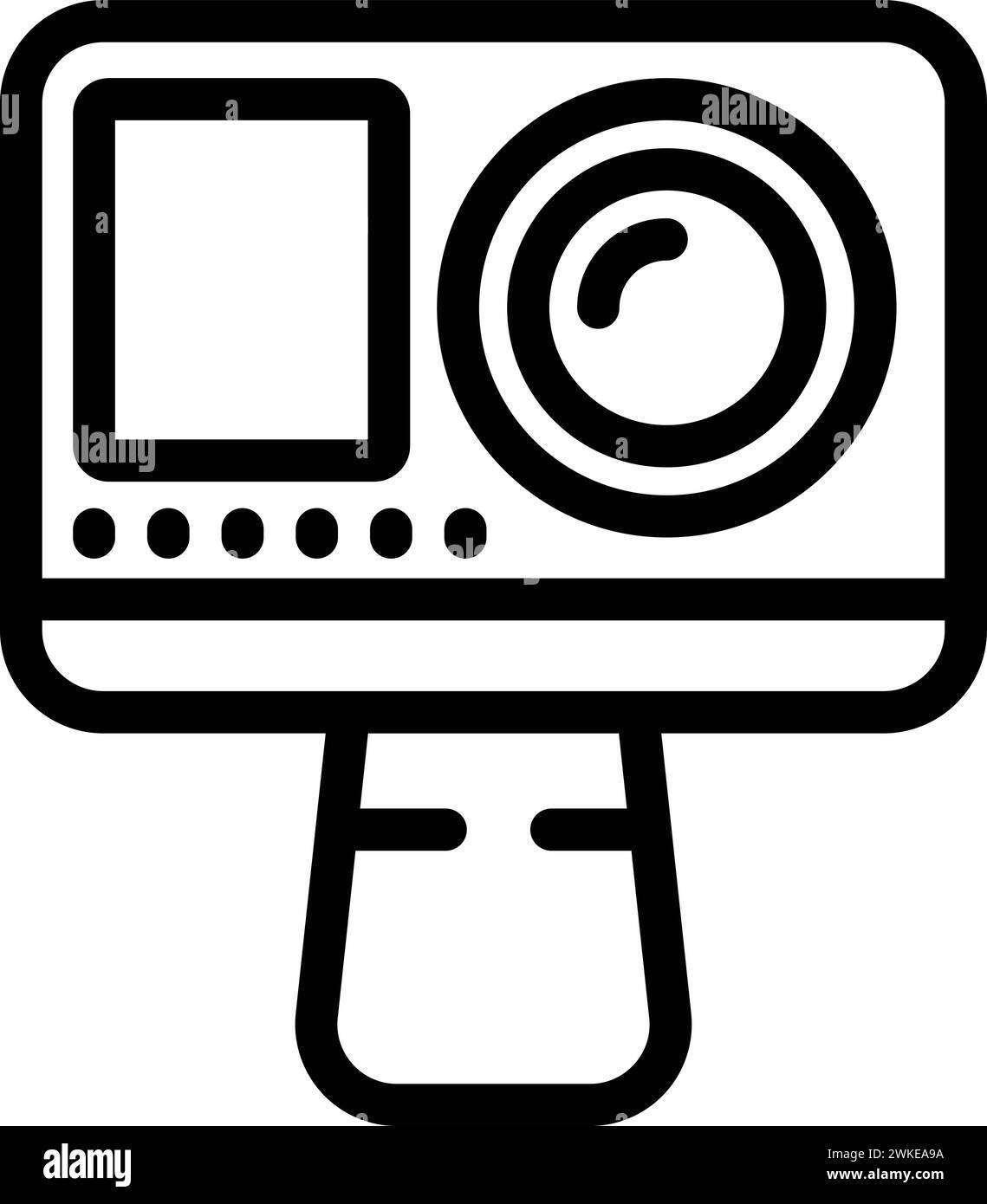 Wearable camera icon outline vector. Adventure electronic device ...