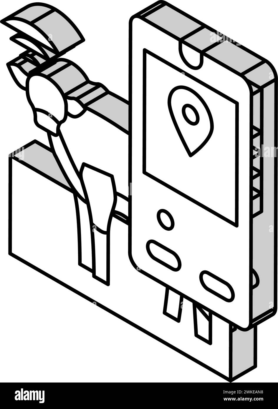livestock tracking smart farm isometric icon vector illustration Stock ...