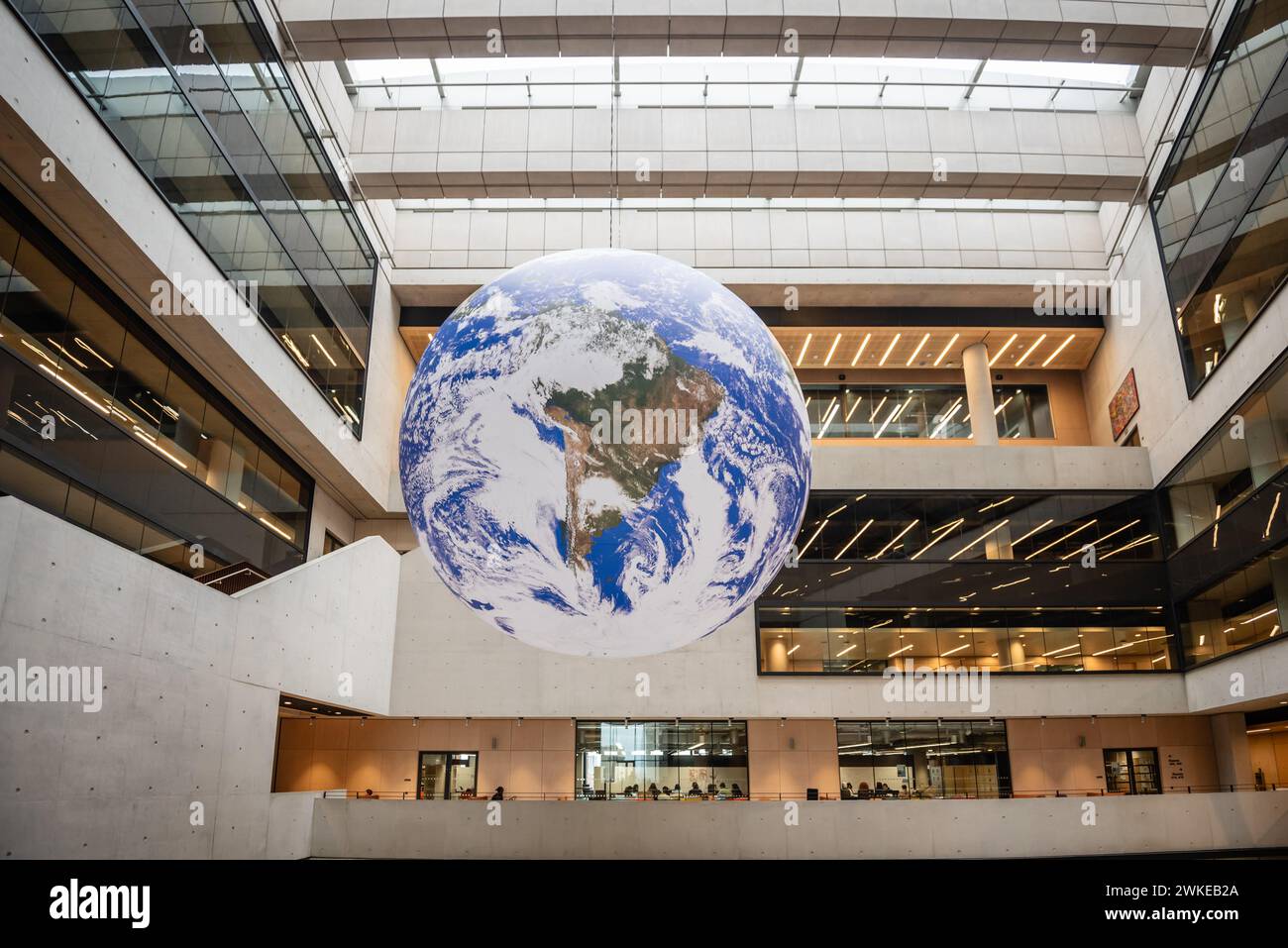 The atrium of UCL East Marshgate, London Stock Photo - Alamy