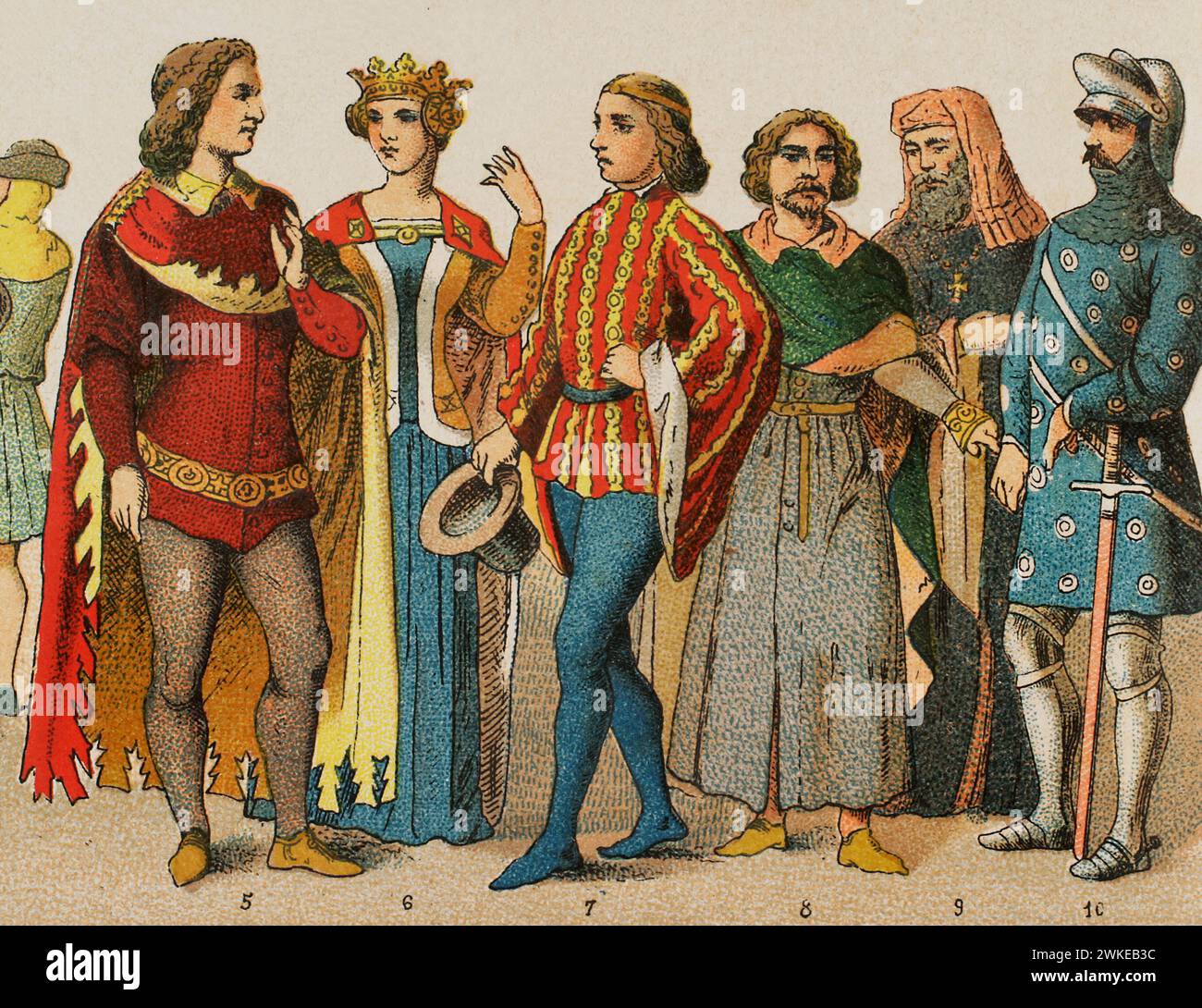 History of England. 1300-1400. From left to right, 5-6: court dresses ... History of England. 1300-1400. From left to right, 5-6: court dresses ...