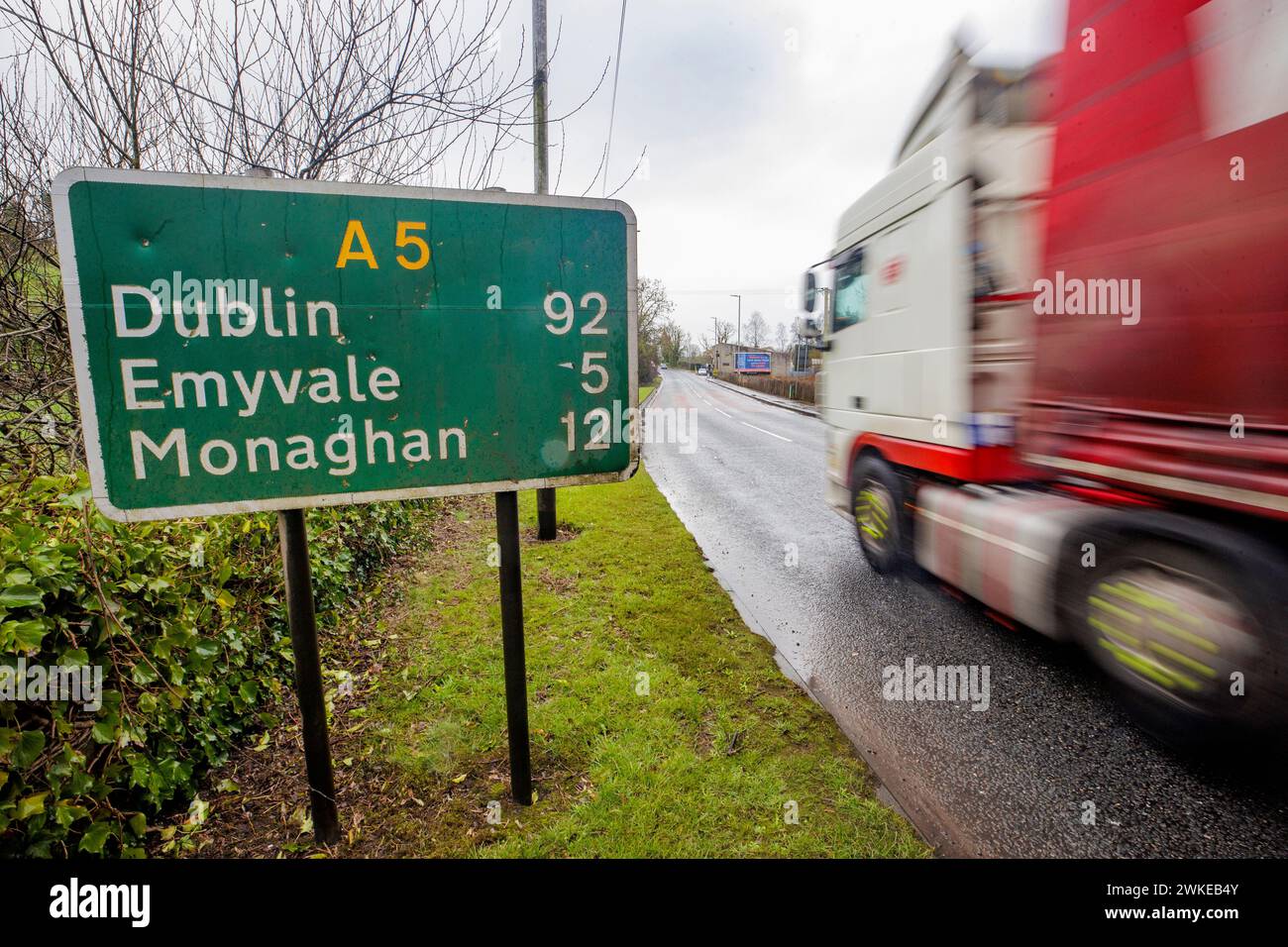 A5 road sign northern ireland hi-res stock photography and images - Alamy