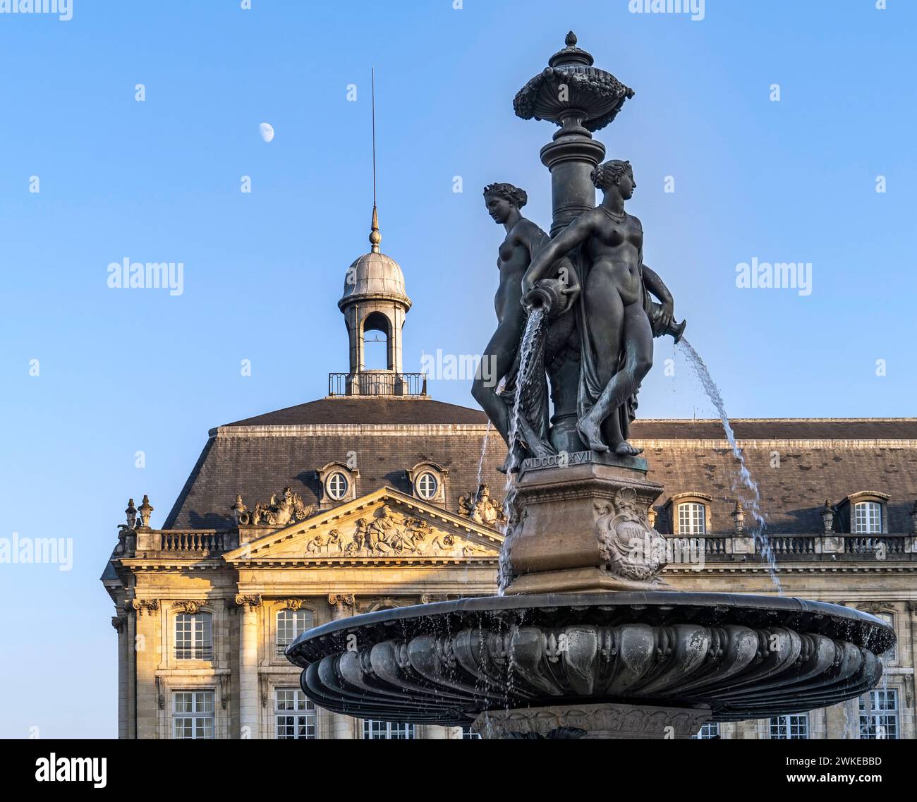 Bordeaux landmarks during day with clear sky Stock Photo - Alamy