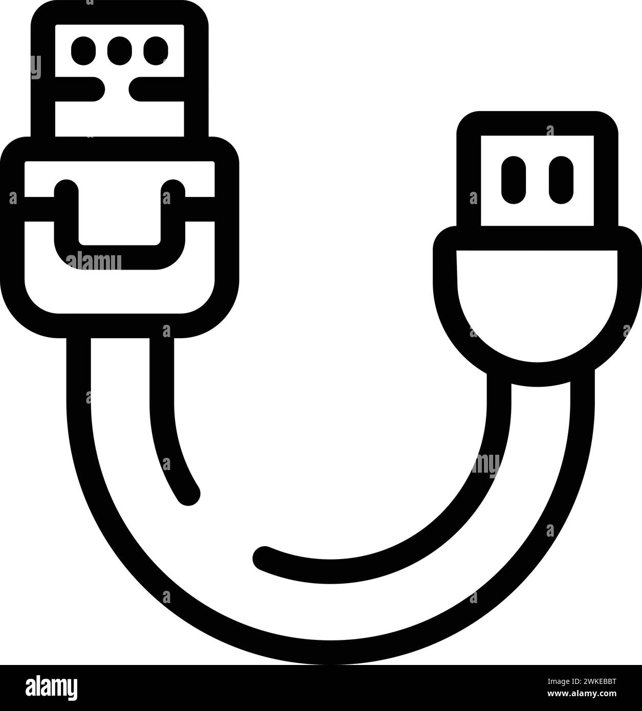 Charging camera cable icon outline vector. Compact portable device, Cam ...