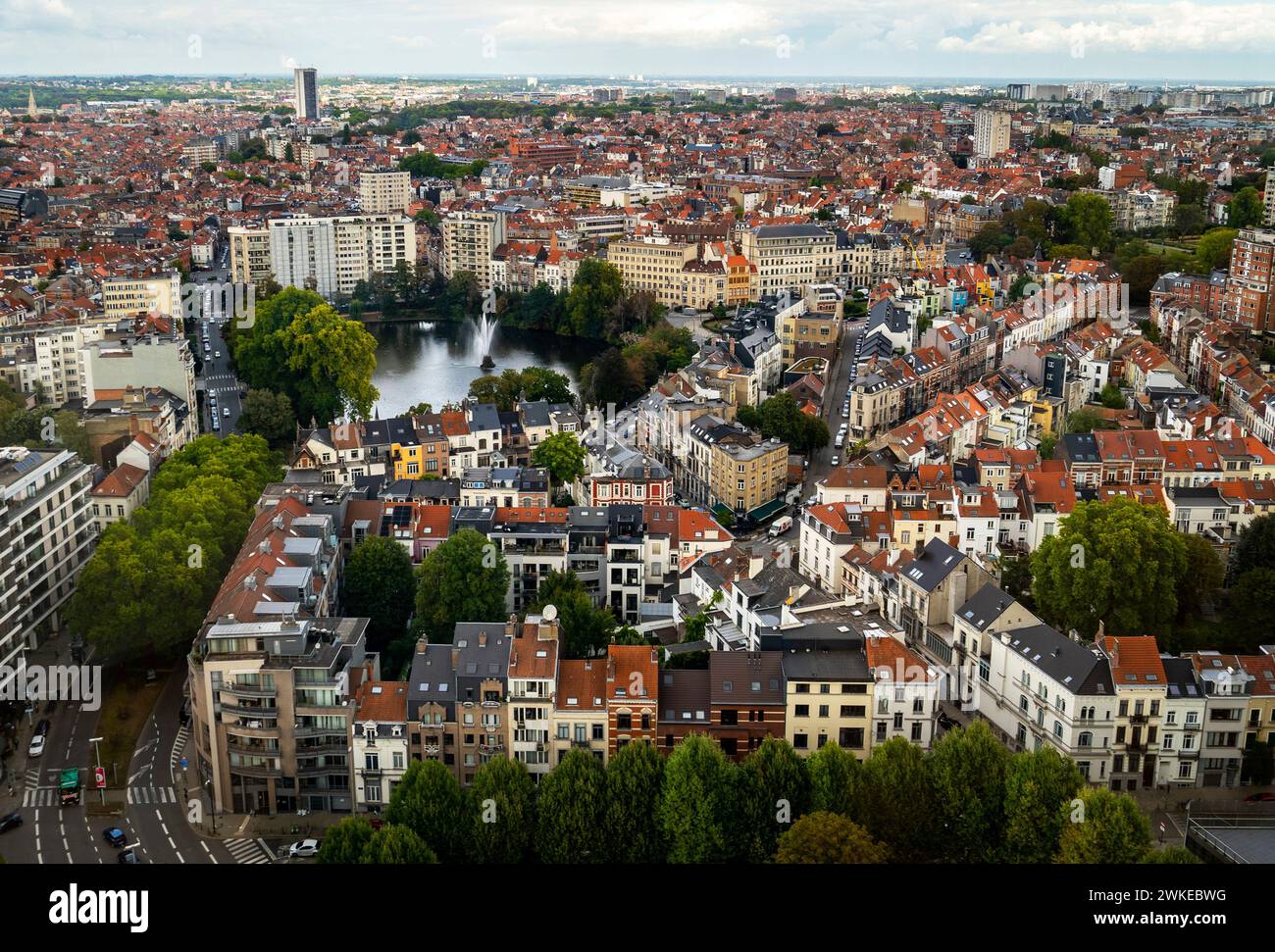 Aerial view of Ambiorix as seen from The One skyscraper Stock Photo - Alamy