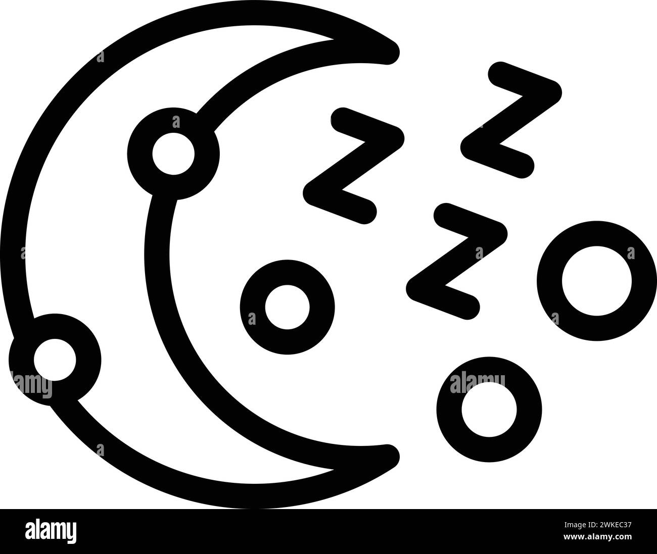 Sleep time schedule icon outline vector. Healthy lifestyle. Bedtime ...