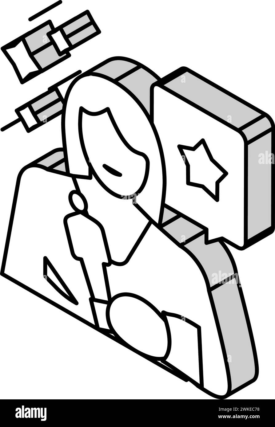 actress video production film isometric icon vector illustration Stock ...