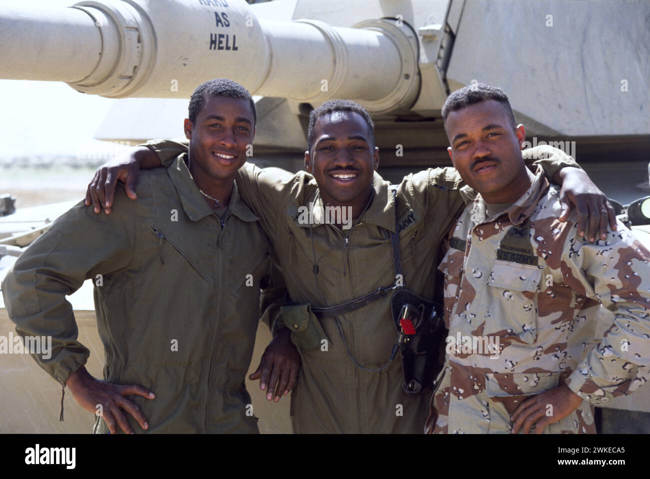 First Gulf War: 17th March 1991 The crew of a U.S. Army M1A1 Abrams ...