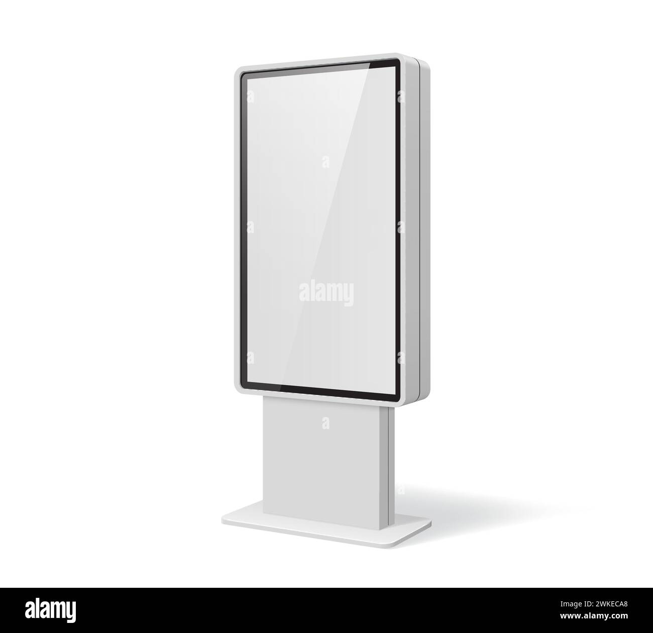 Light advertise display mockup or lightbox stand with glass frame ...