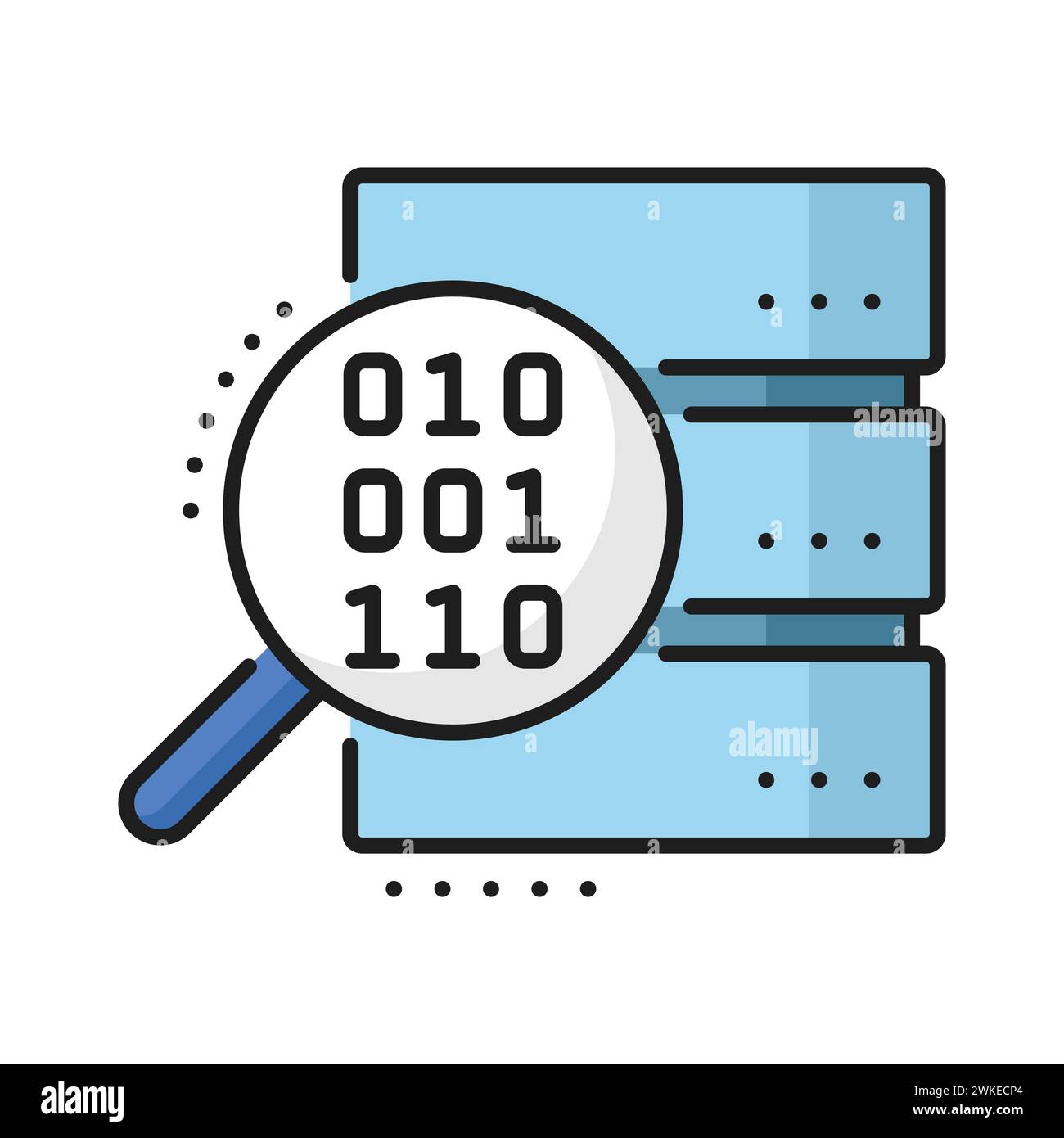Magnifying cloud storage Stock Vector Images - Alamy