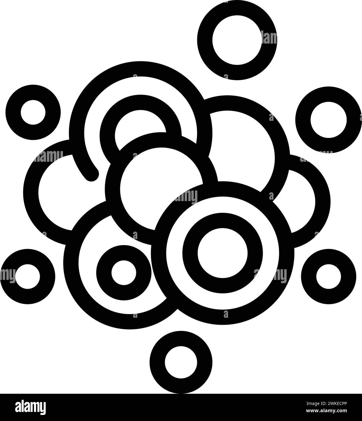 Body fat deposits icon outline vector. Cellulite storage tissue ...
