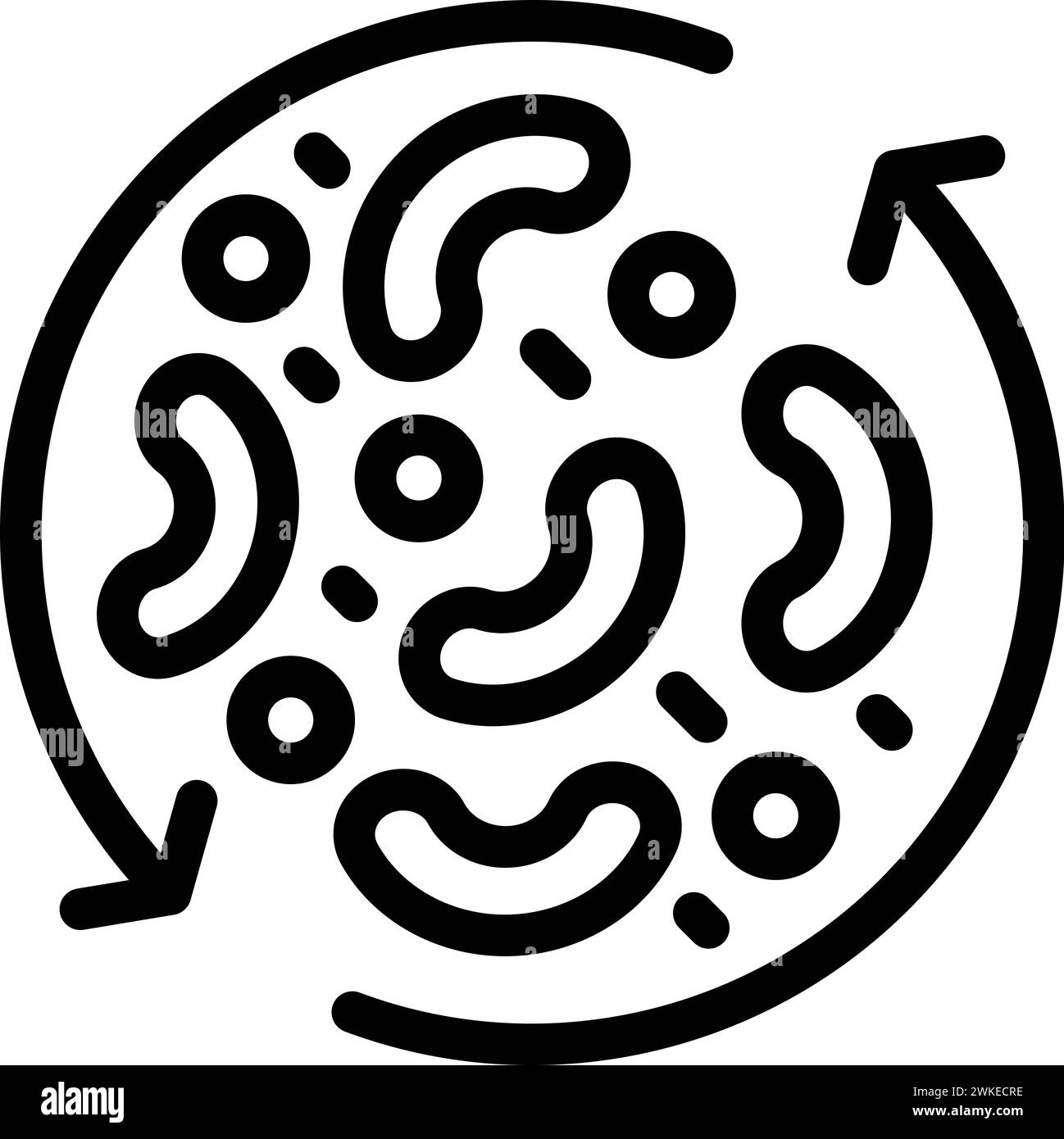 Body bacterial infection icon outline vector. Bowel disease. Abdominal ...