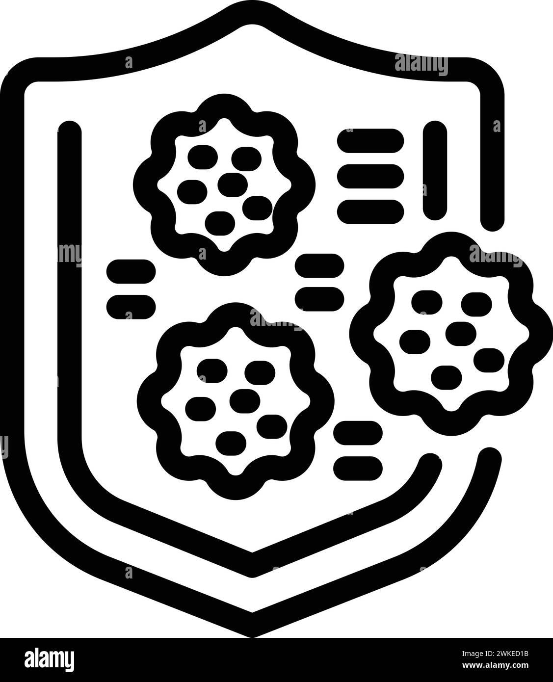 Body virus infection icon outline vector. Protect physical shape ...