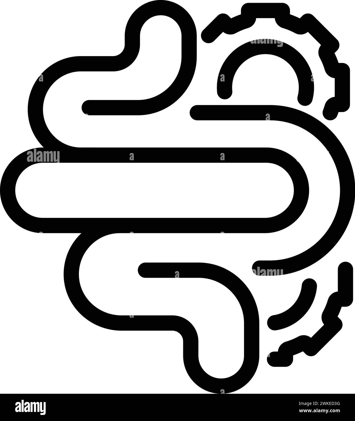 Inflammatory bowel disease icon outline vector. Abdomen bacterial ...