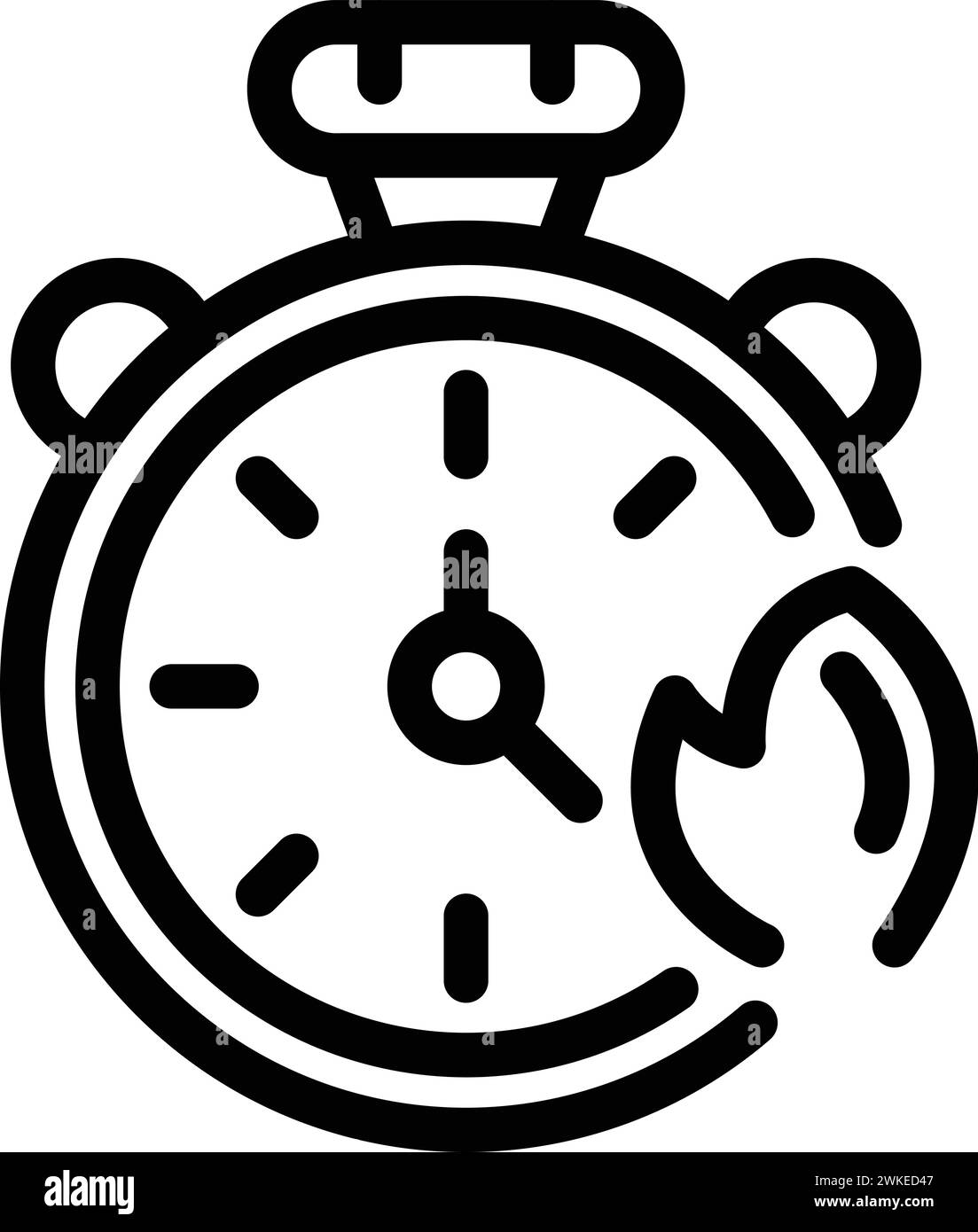 Fitness stopwatch icon outline vector. Sport activity. Weight loss ...