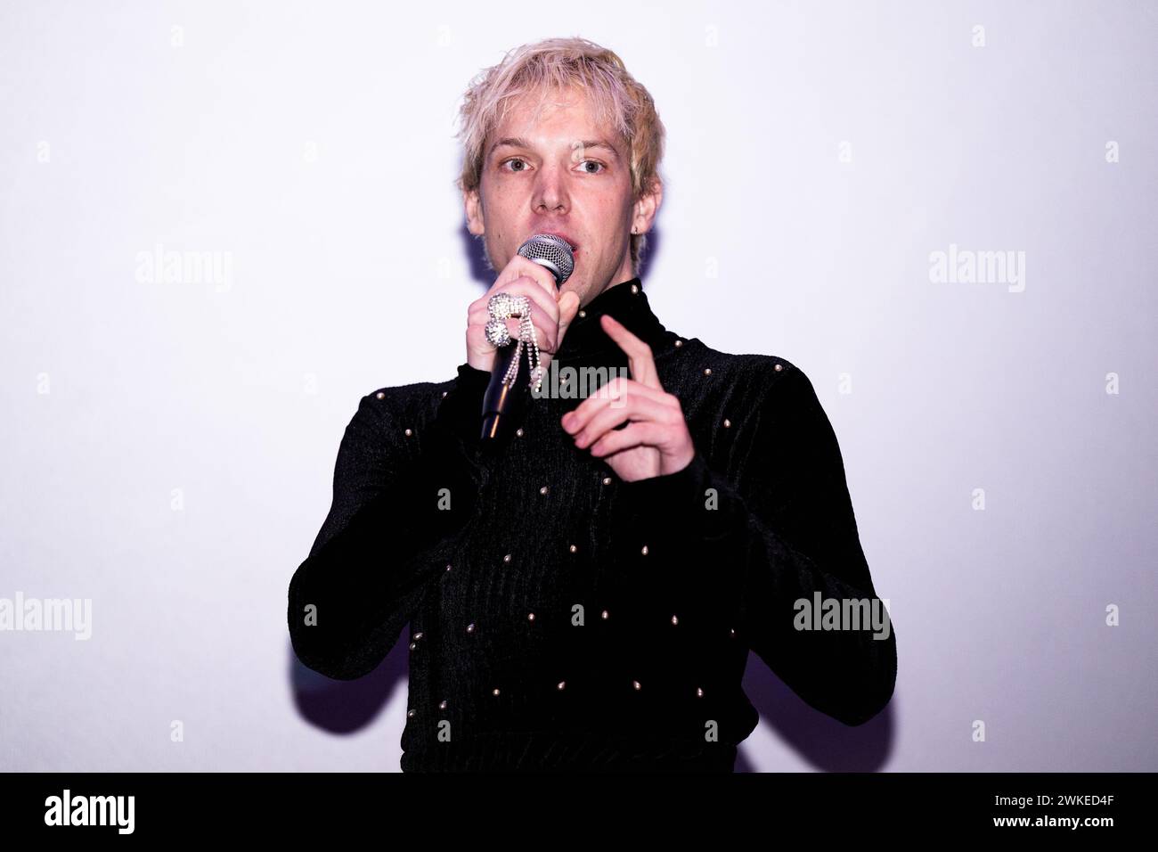 Brussels, Belgium. 20th Feb, 2024. Actor and singer Mustii (Thomas ...